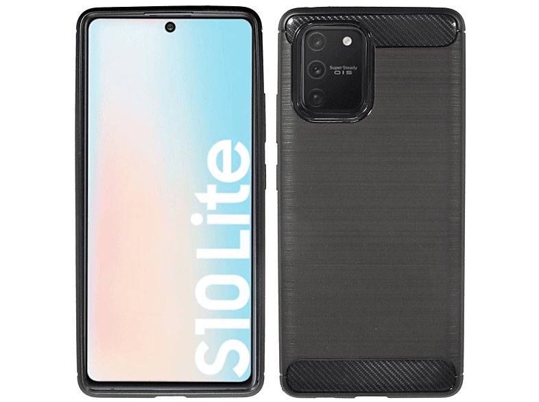 COFI Carbon-Look Case, Bumper, Samsung, Galaxy S10 Lite, Schwarz | MediaMarkt
