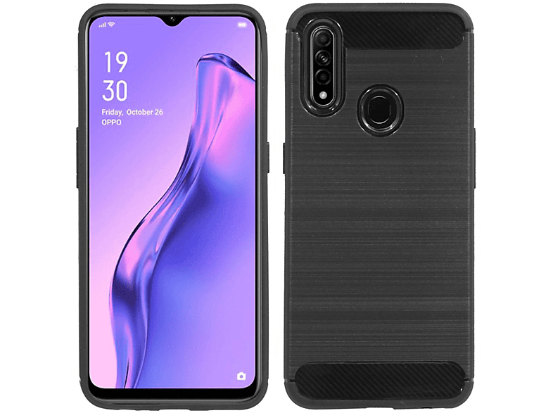 COFI Carbon-Look Case, Bumper, Oppo, A31, Schwarz | MediaMarkt