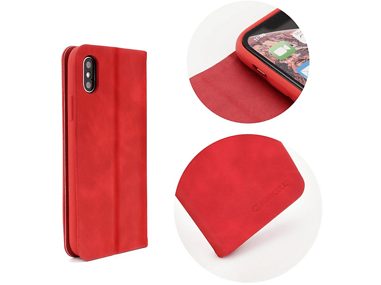 COFI SILK Case, Bookcover, Apple, iPhone XS, Rot | MediaMarkt