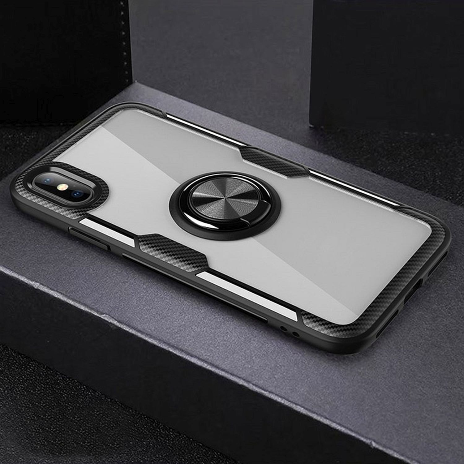 COFI Carbon Ring Case, Bumper, Apple, iPhone 12 Mini, Transparent ...