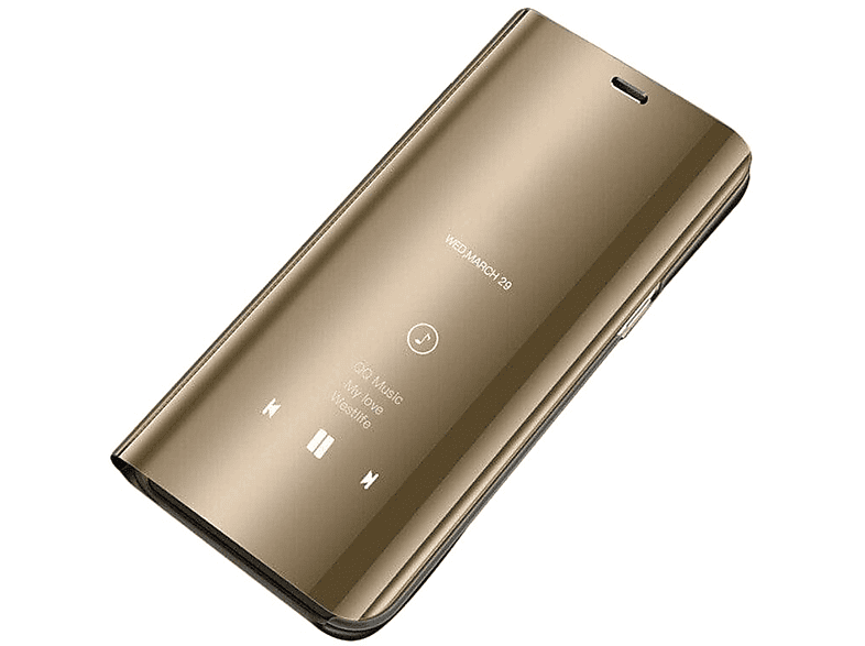 COFI Smart View Case, Bookcover, Huawei, P Smart Pro 2019, Gold ...
