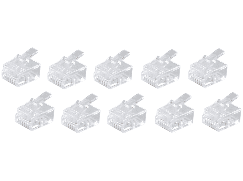 SHIVERPEAKS -Netzwerk Modular-Stecker RJ12 6polig, 6 Kontakte belegt ...