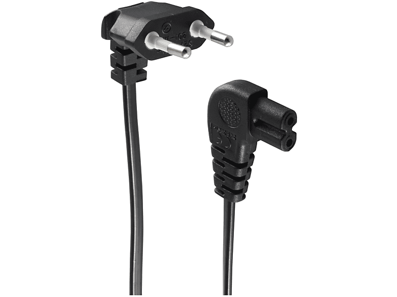 SHIVERPEAKS Netzkabel Eurostecker / Buchse gewinkelt 1,5m Euro Kabel ...