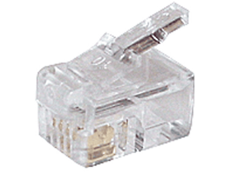 S/CONN Modular Stecker 4polig vergoldet Telefon Stecker/ Adapter ...