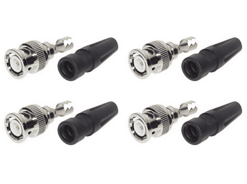 KABELBUDE BNC | Stecker, schraubbar SET 4 Stück Audio/Video Kabel ...