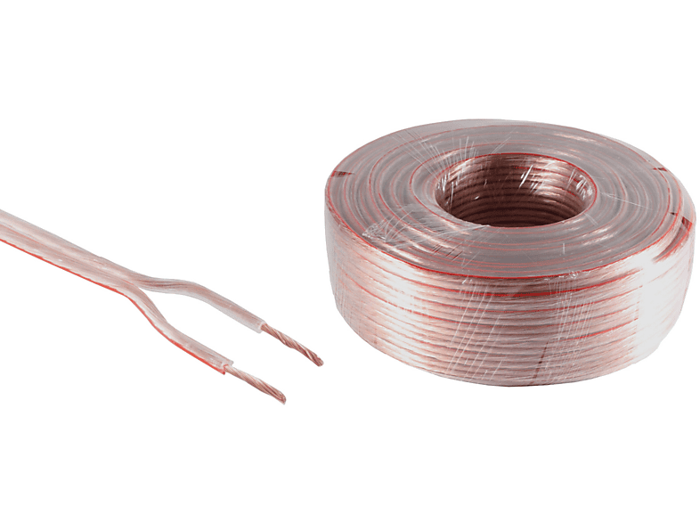 KABELBUDE Lautsprecher-Kabel 2,5mm² 50x0,25 CCA transparent 10m Audio ...