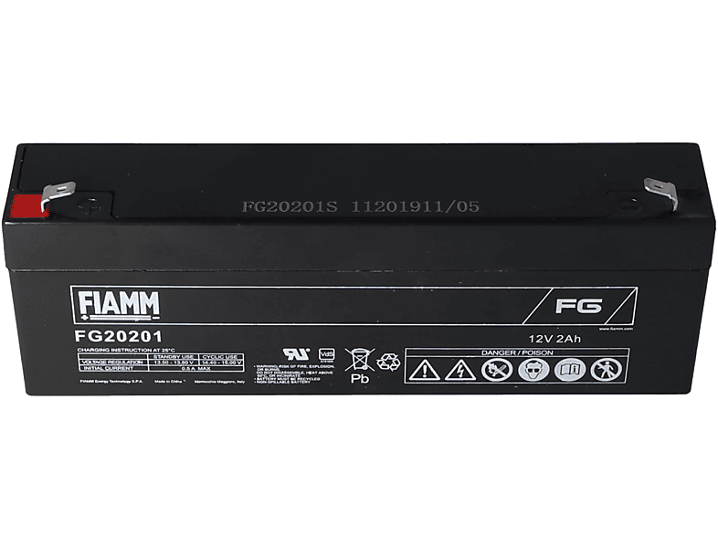 FIAMM Fiamm FG20201 Akku 2,0Ah PB Blei Akku wartungsfrei Pb | Blei ...
