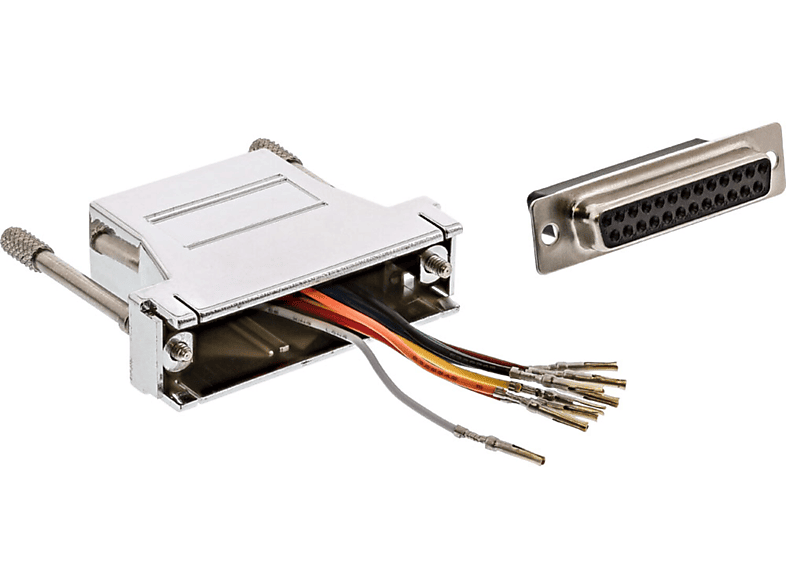 INLINE InLine® Adapter, 25pol Sub D Buchse an RJ45 Buchse, metallisiert ...