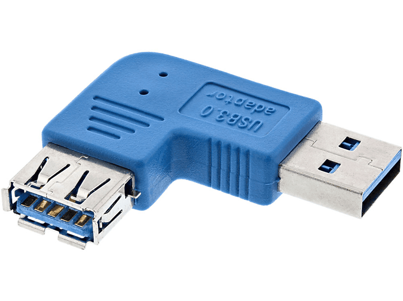 INLINE InLine® USB 3.0 Adapter, Stecker A auf Buchse A, links gewinkelt ...