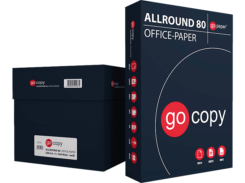 GO COPY Kopierpapier allround80 701-34510 A4 75g ws 500 Bl/Pack. Kopierpapier A4 1 Packung | SATURN