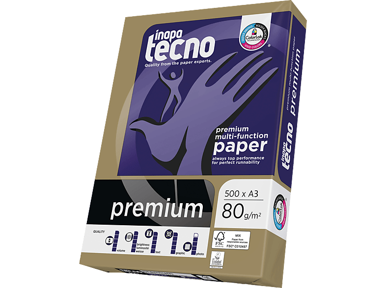 INAPA TECNO Kopierpapier premium 526108019422 DIN A3 500 Bl./Pack ...
