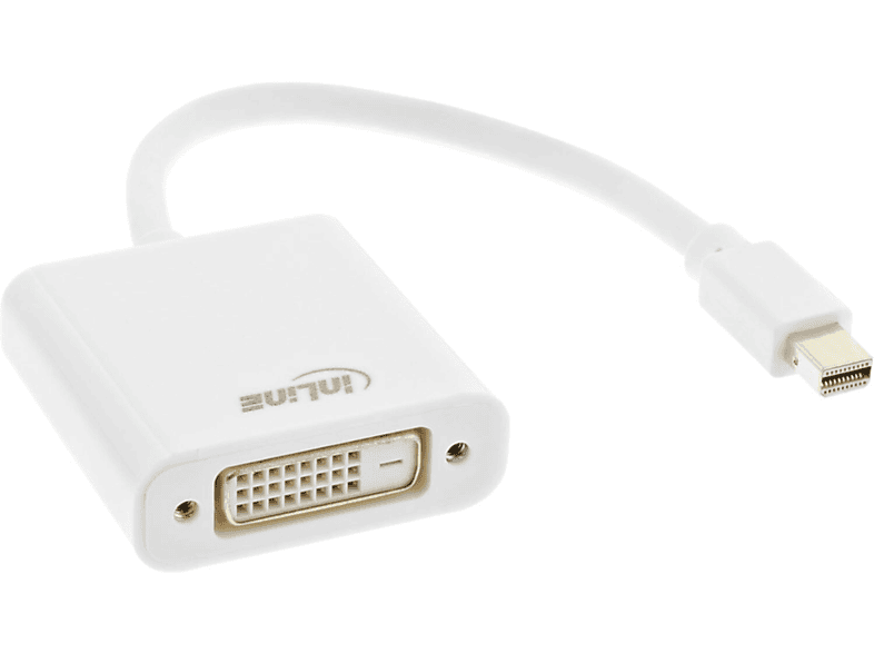 INLINE InLine® Mini DisplayPort zu DVI Adapter, weiß, 0,15m Kabel ...
