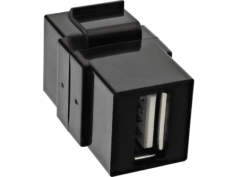 INLINE InLine® USB 2.0 Keystone Snap-In Einsatz, USB A Buchse/Buchse ...