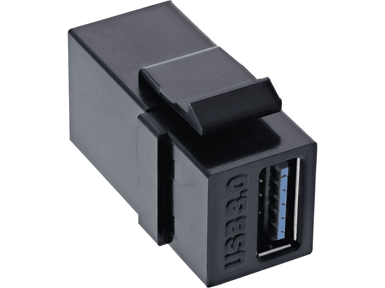 INLINE InLine® USB 3.1 Keystone Snap-In Einsatz, USB-A Buchse / Buchse ...