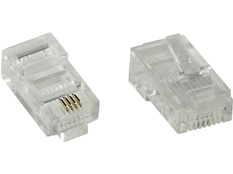 INLINE InLine® Modularstecker 8P4C RJ45 zum Crimpen auf Flachkabel ...