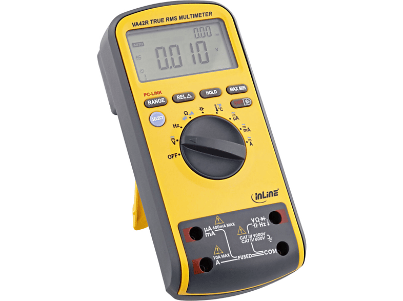 INLINE InLine® Multimeter Dual-Display, mit PC-Anbindung über USB, CAT ...