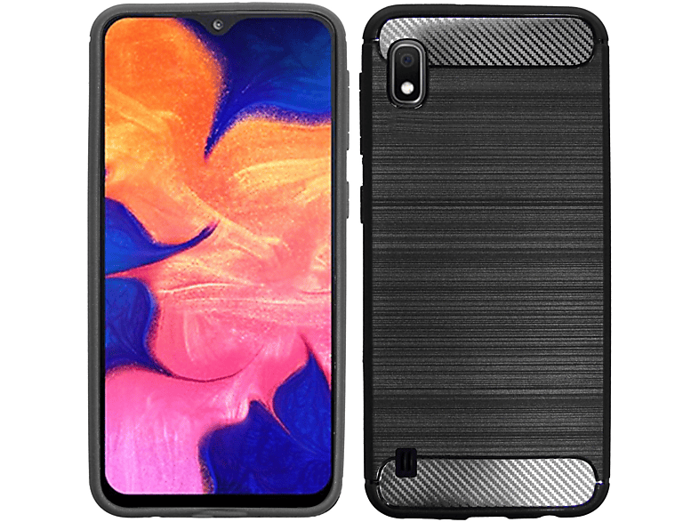 COFI Carbon-Look Case, Bumper, Samsung, Galaxy A10, Schwarz | MediaMarkt