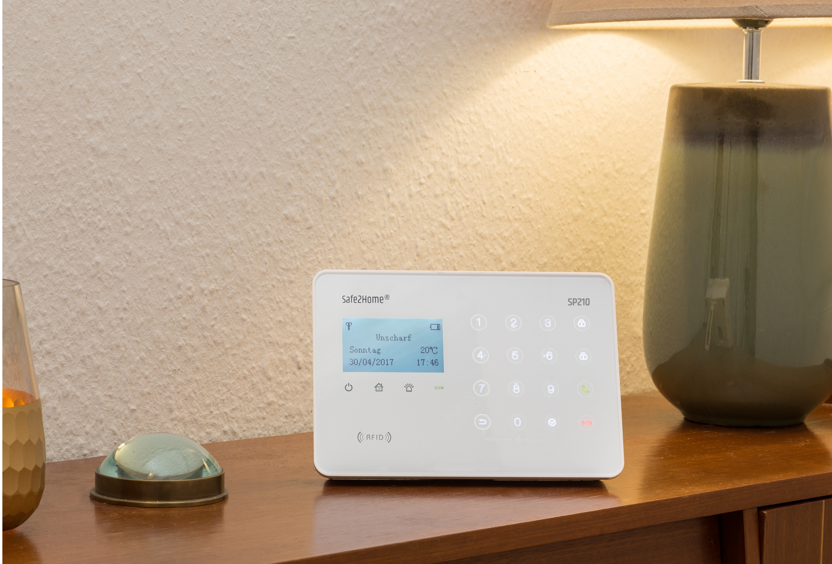 SAFE2HOME 4G Funk Alarmanlage Komplett Set SP210 - GSM WLAN Alarmsystem ...