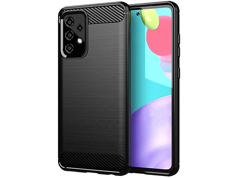 COFI Carbon-Look Case, Bumper, Samsung, Galaxy A52, Schwarz | MediaMarkt