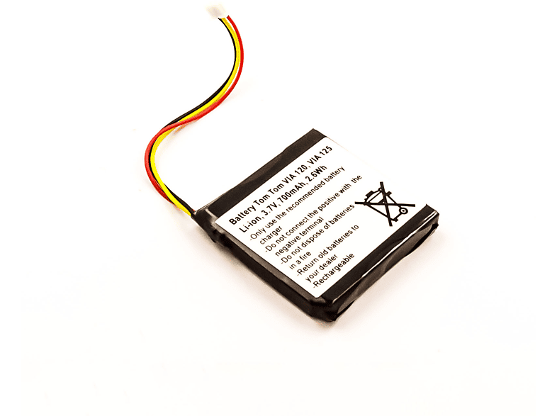 AGI Akku kompatibel mit TomTom Via 125 Li-Ion Navigationakku, Li-Ion, 3 ...