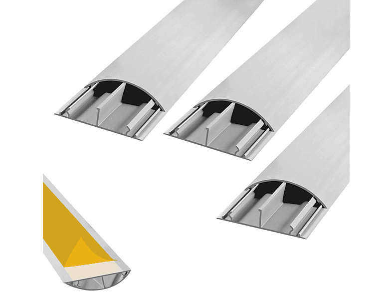 ARLI 3x 1m Wand / Fussboden Kabelkanal 70 x 20 mm Installationskanal ...