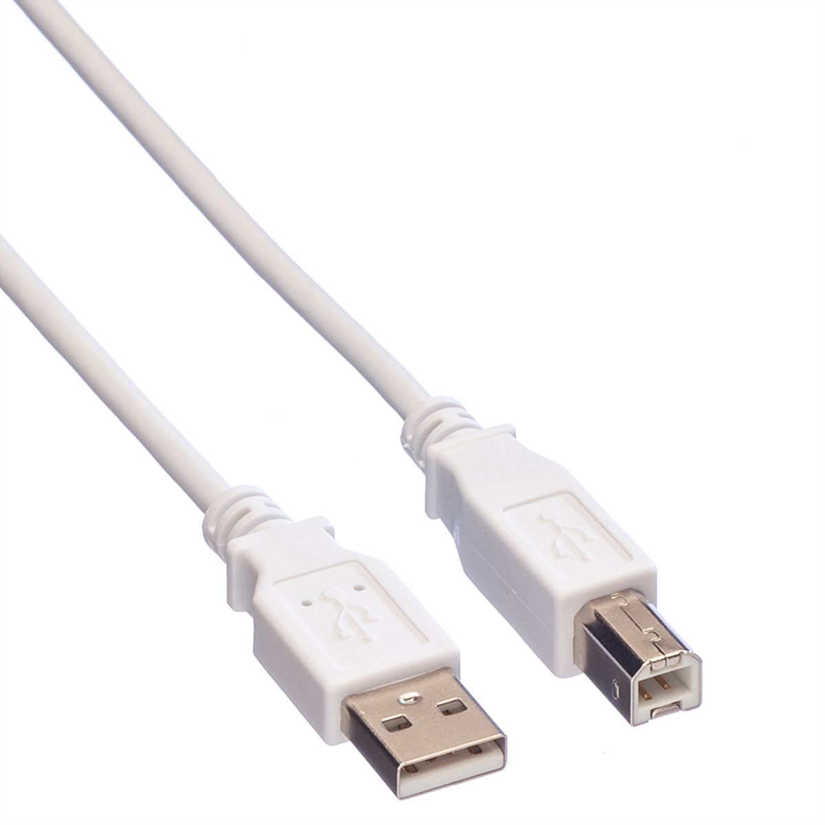 VALUE USB 2.0 Kabel, type A-B USB 2.0 kabel 0,8 m wit | MediaMarkt