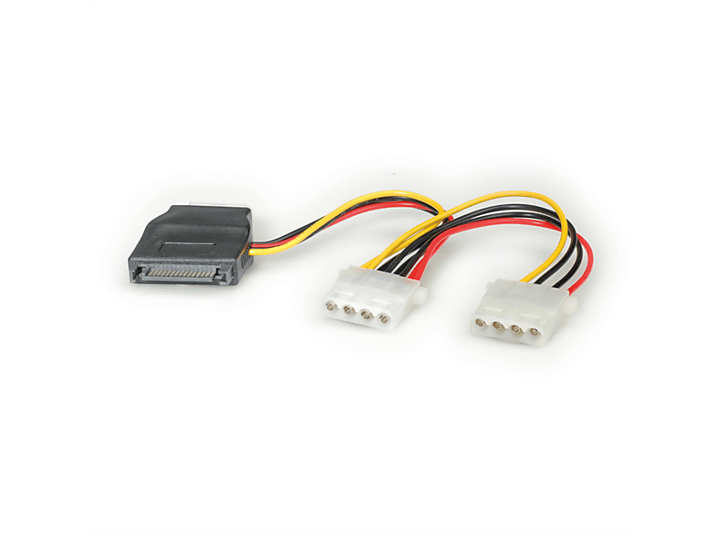 ROLINE Câble adaptateur en Y, S-ATA / 3x 4 pôles HDD Câble d ...