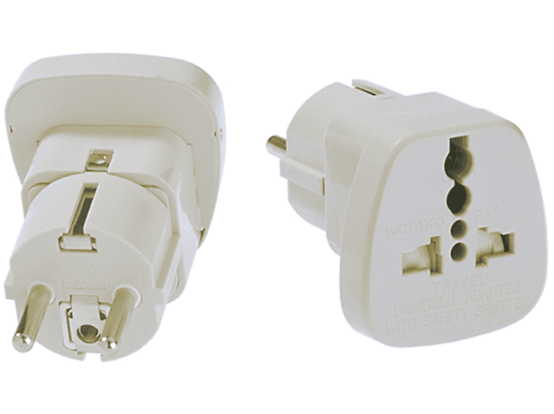 BACHMANN Reisestecker, 2- und 3-polig, Kunststoffgehäuse Steckeradapter ...