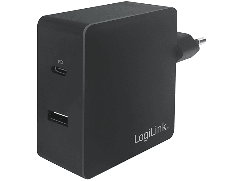 LOGILINK USB-Adapterstecker mit 2 USB Ports, schwarz Ladeadapter ...
