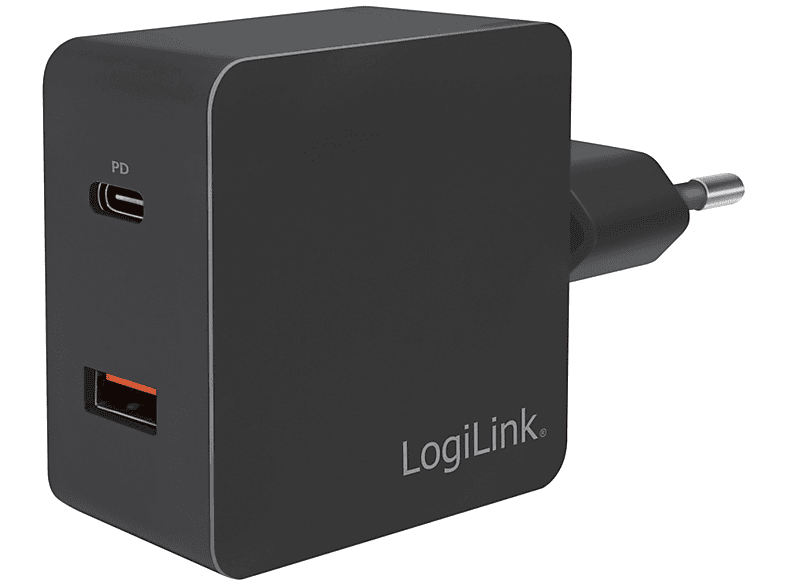 LOGILINK USB-Adapterstecker,USB-C PD & 1x USB-A Quick Charge USB-Adapterstecker Universal, s.Abb ...