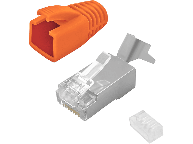 ARLI 50x RJ45 Netzwerkstecker Cat7 Stecker, Orange | MediaMarkt