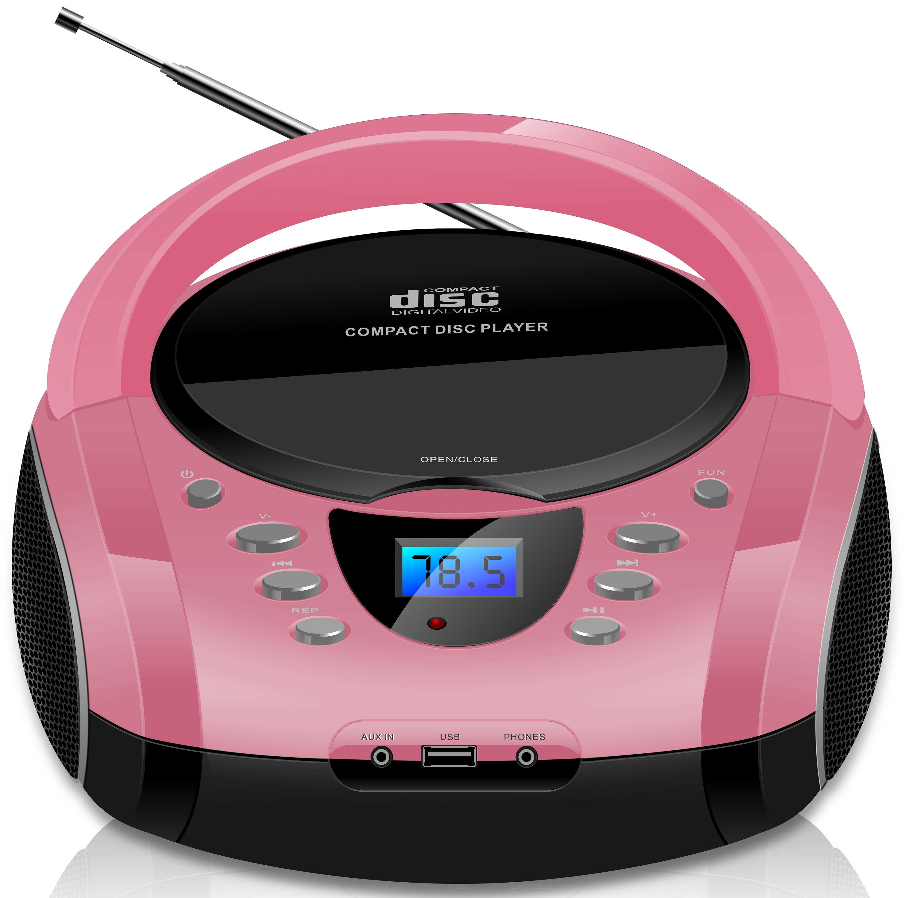 CYBERLUX CL-720 Tragbarer CD-Player | Boombox | CD/CD-R | USB | CD ...