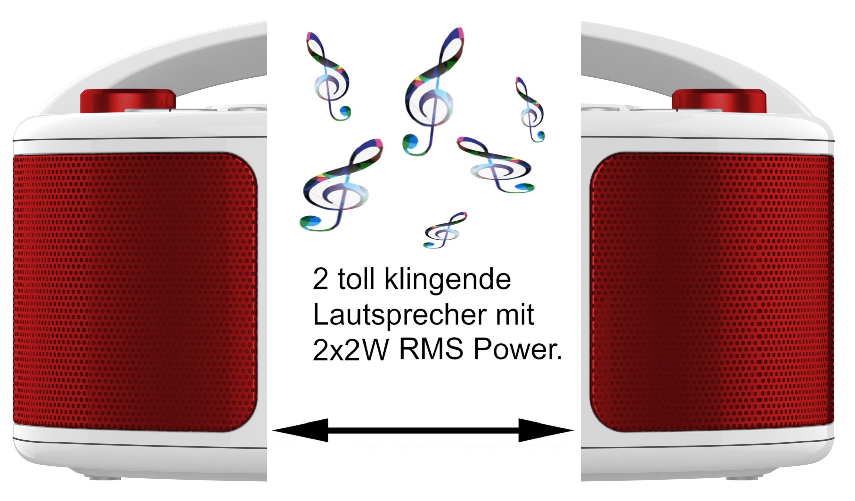 CYBERLUX CL-310 Tragbarer CD-Player | Boombox | CD/CD-R | USB | CD ...