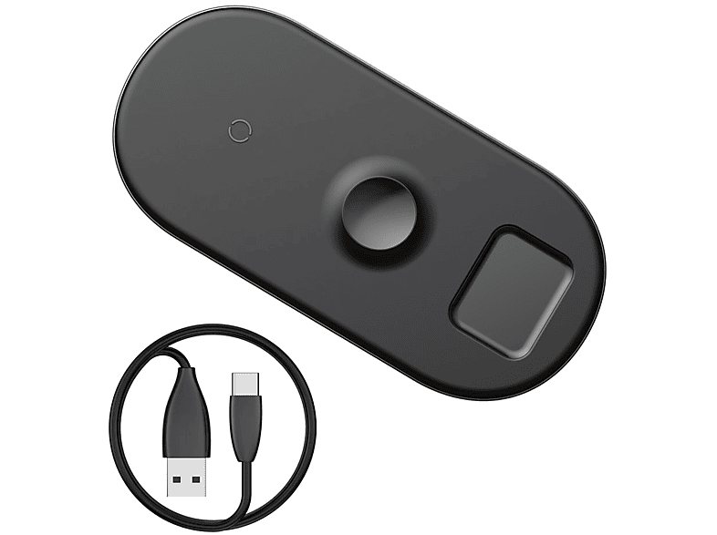 BASEUS iOS Wireless Charger Ladegerät Apple, Schwarz | MediaMarkt