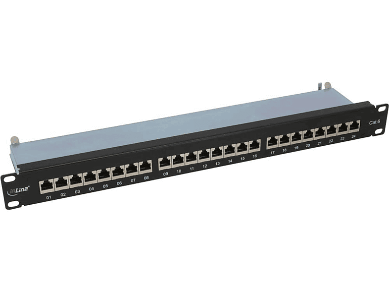 INLINE InLine® Patchfeld Cat.6, 24-fach, 48,26cm (19), 1HE, schwarz ...