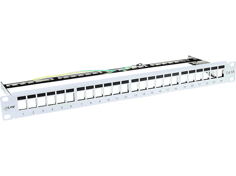 INLINE InLine® Patchfeld 24-fach, Keystone Snap-In Leerblech Patchpanel ...