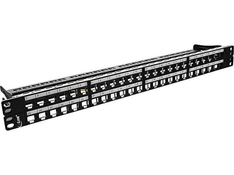 INLINE InLine® Patchfeld Leerblech 48-fach, für RJ45 Keystone Snap-In ...
