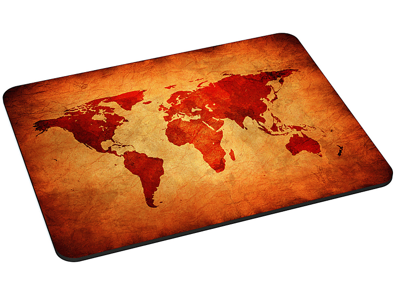 PEDEA Mauspad Design Brown Global Map, Gr. L Mauspad (18 cm x 22 cm ...