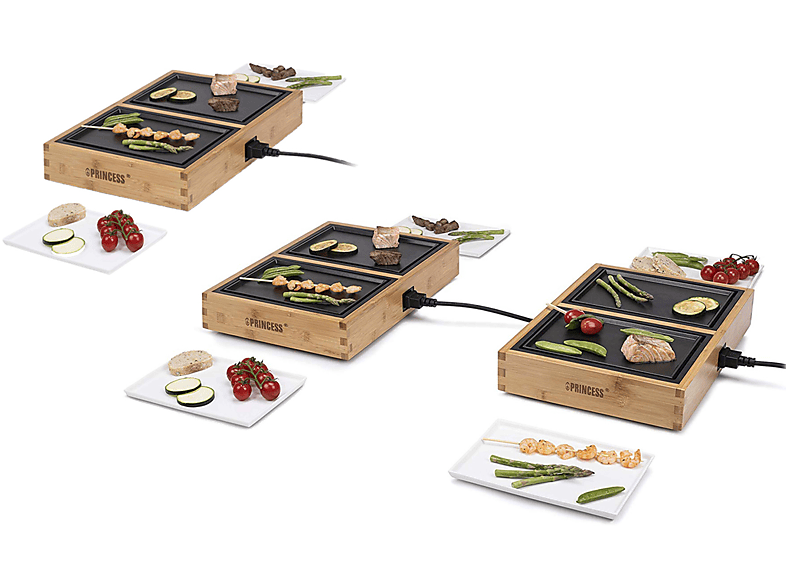 SETPOINT Tischgrill für 6 Personen Elektrogrill, Holz (420 Watt ...