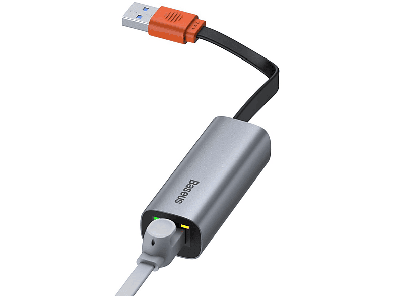 BASEUS USB A externer Netzwerkadapter, USB HUB, Grau | MediaMarkt