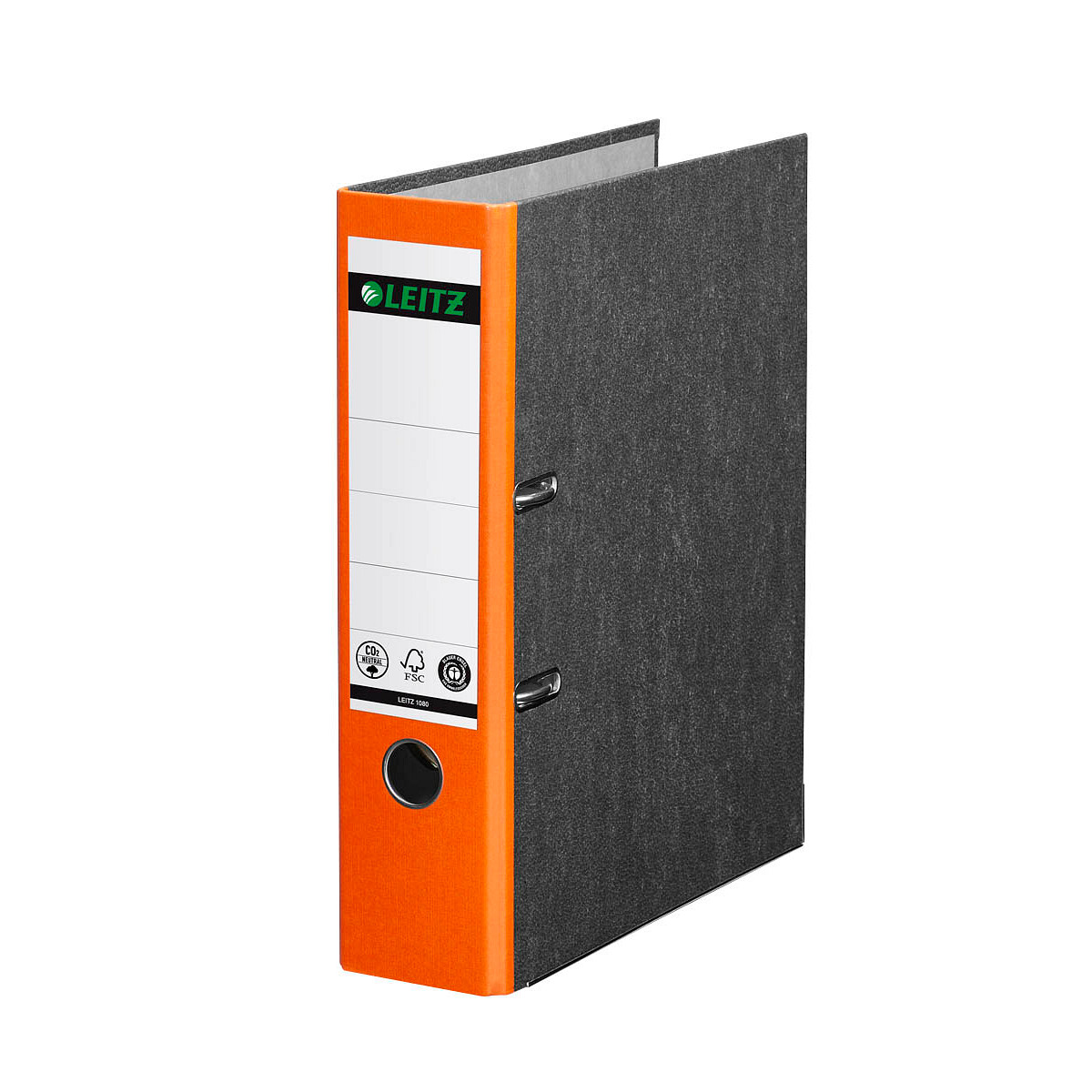 LEITZ Qualitäts-Ordner breit 180° Aktenordner, Rücken orange / Seiten ...