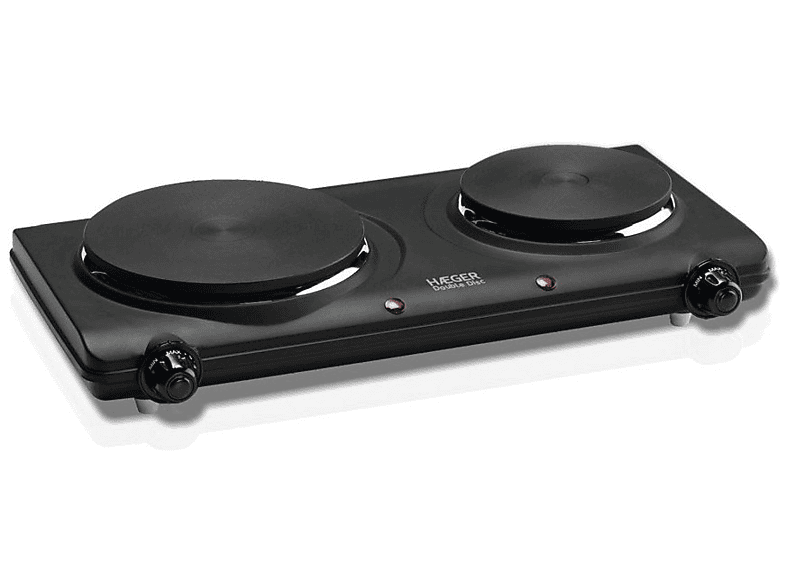 Placa eléctrica portátil | DOUBLE DISC HAEGER, Negro | MediaMarkt