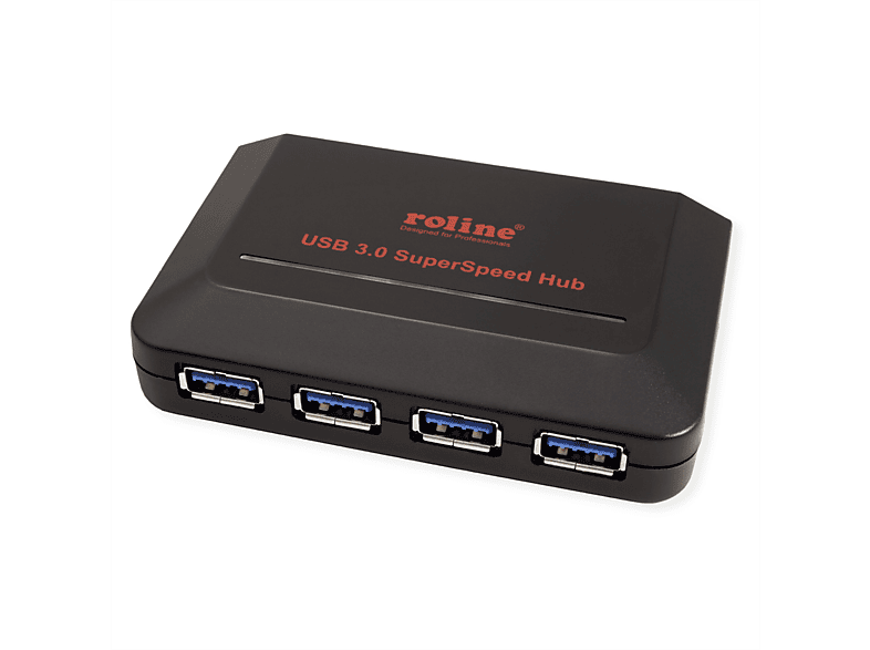 ROLINE USB 3.2 Gen 1 Hub 4fach, USB Hub, schwarz | MediaMarkt