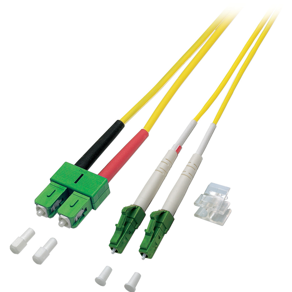 EFB ELEKTRONIK Duplex Patchkabel LC/APC-SC/APC OS2 G652D -- 2m LSZH 2mm gelb ...