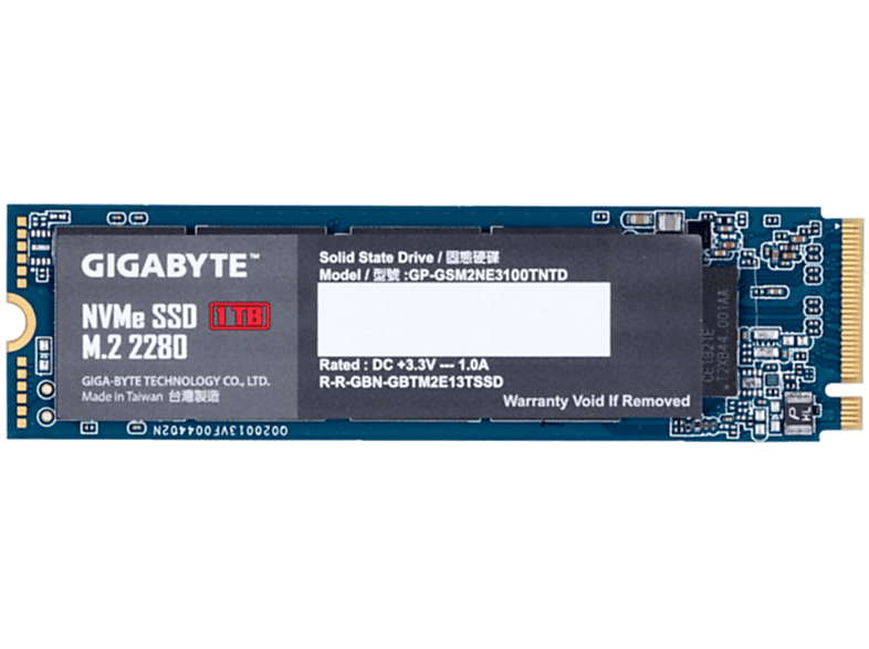 Disco duro SSD interno 1 TB | GIGABYTE GP-GSM2NE3100TNTD M2 1TB, Interno, 300 | MediaMarkt