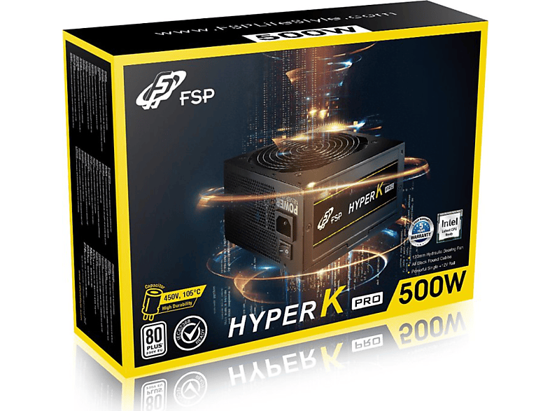 FORTRON SOURCE Hyper K PRO 500W 80+ PC Netzteil 500 Watt | MediaMarkt