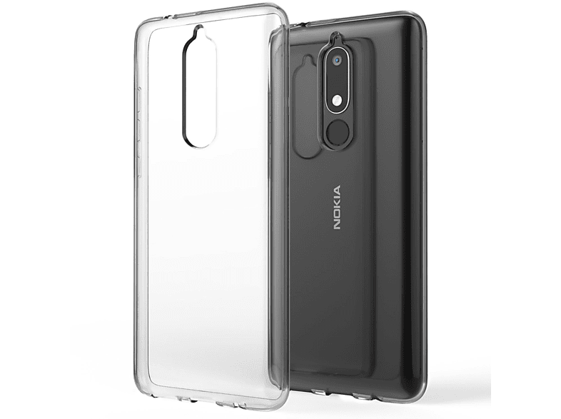 NALIA Klar Transparente Silikon Hülle, Backcover, Nokia, 5.1 (2018 ...