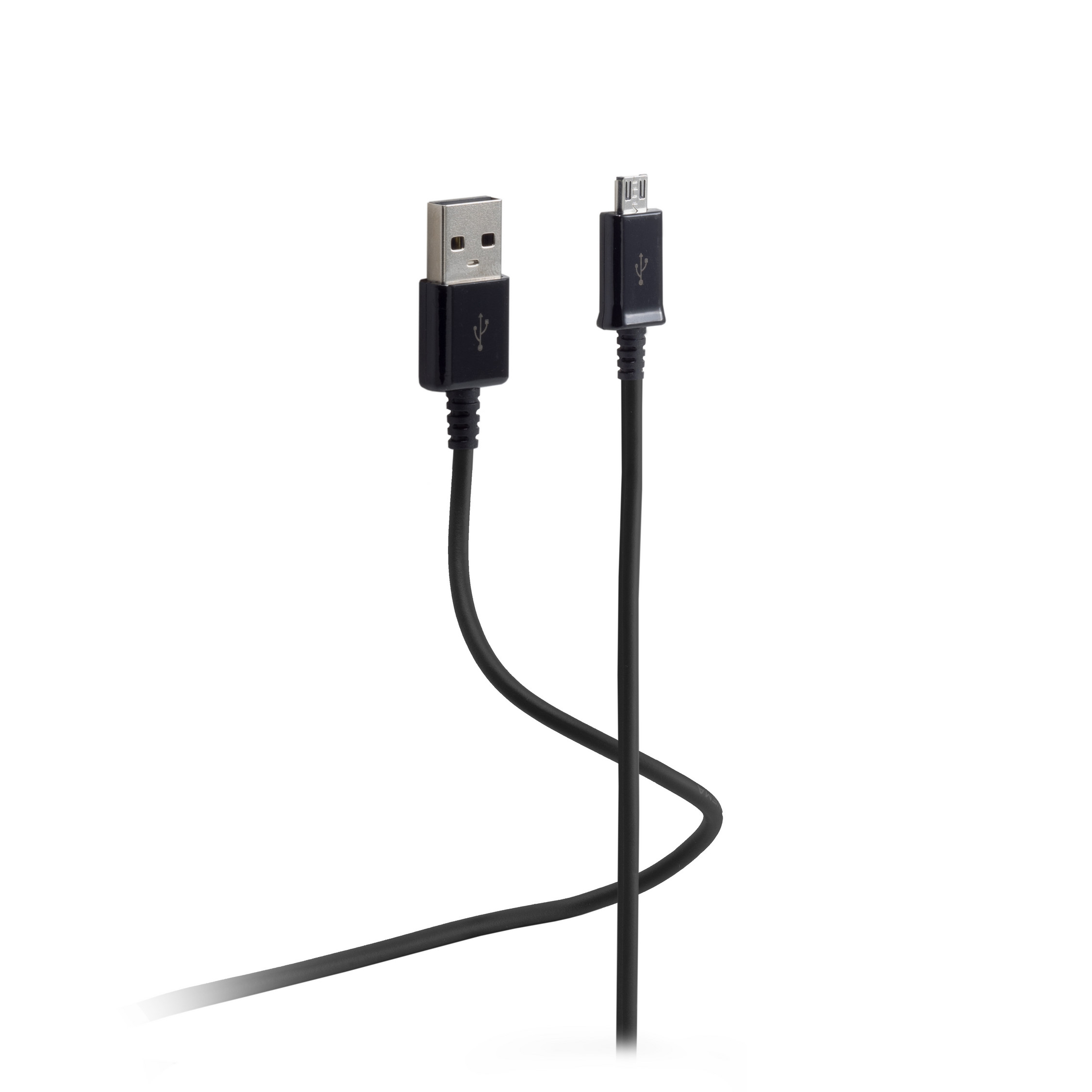 FLEXLINE USB-Ladekabel A Stecker auf USB Micro B, blau, 2m USB Kabel ...