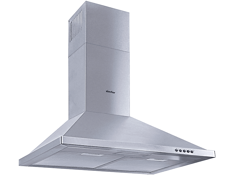 SIMFER SMF-CH 8662, LED-Beleuchtung, Inox Wandhaube, Dunstabzugshaube (60 cm breit, 45 cm tief ...