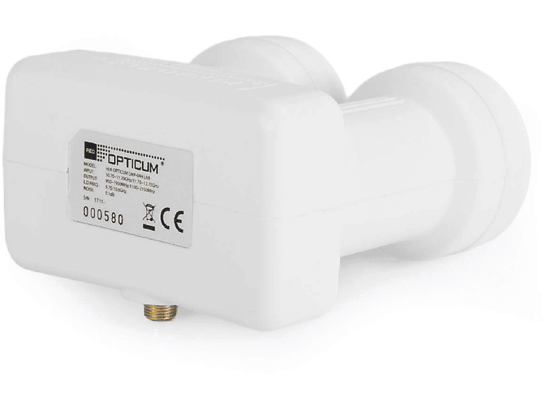 RED OPTICUM Monoblock Single LNB LMP 04H 0.1dB | 1 Teilnehmer & 2 Satelliten integriertem DiseqC ...